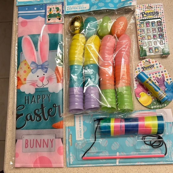 Other | Easter Bundle 5 Items Pictured Banner Eggs Ribbon Nails Lip Balm | Poshmark